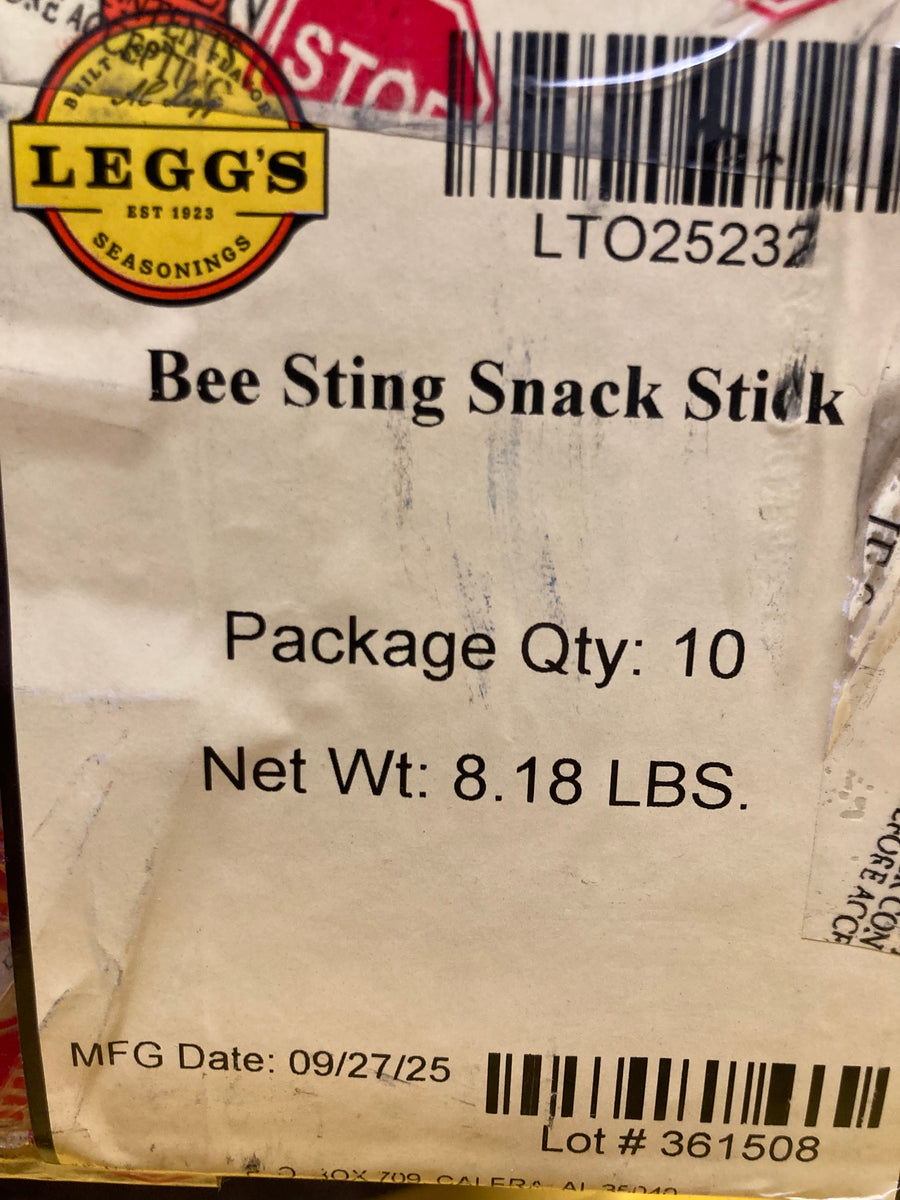 A.C. Legg Bee Sting Snack Stick – Gulf Coast Seasoning & Butcher Supply