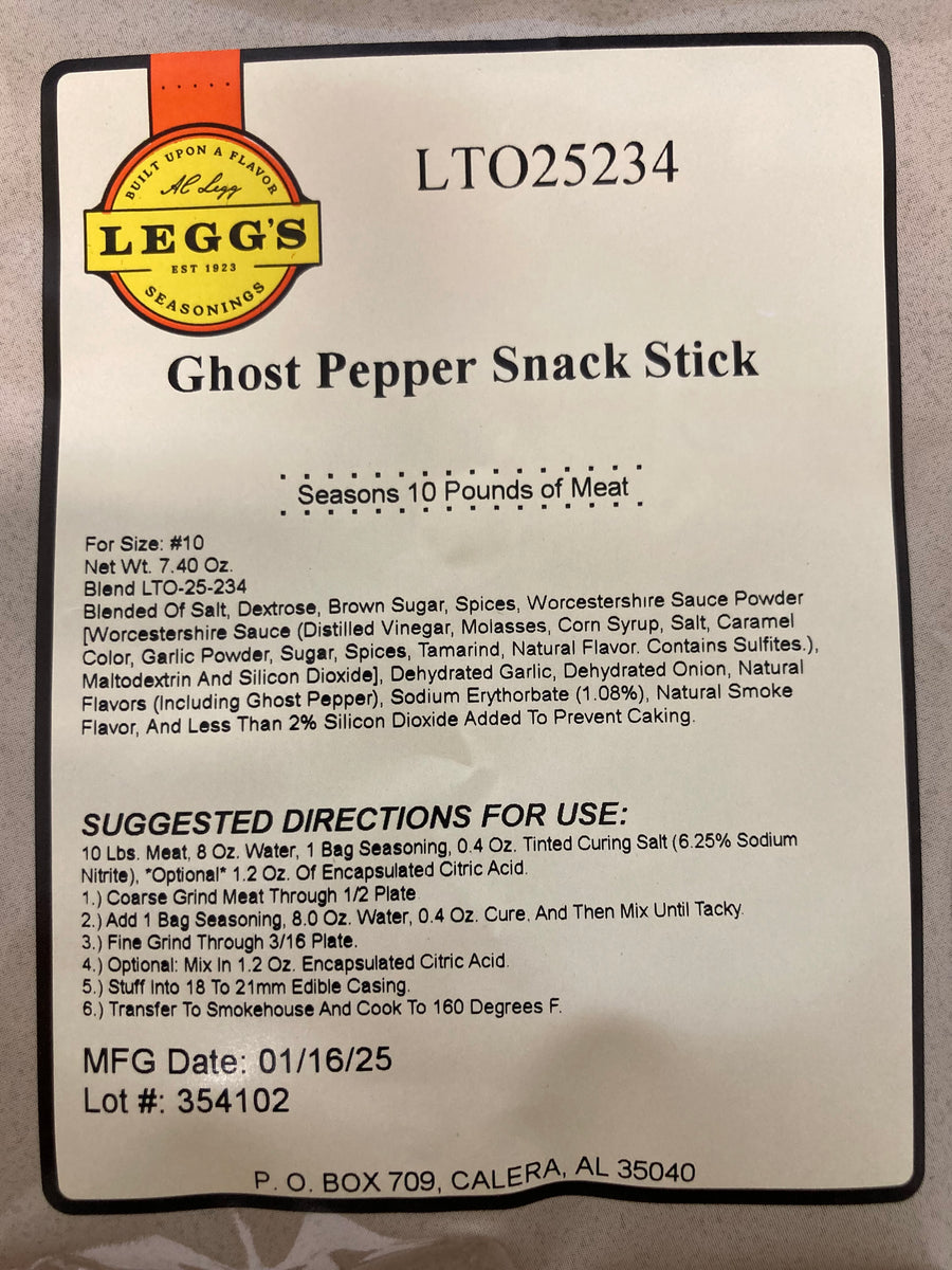 A.C. Legg Ghost Pepper Snack Stick Seasoning – Gulf Coast Seasoning ...