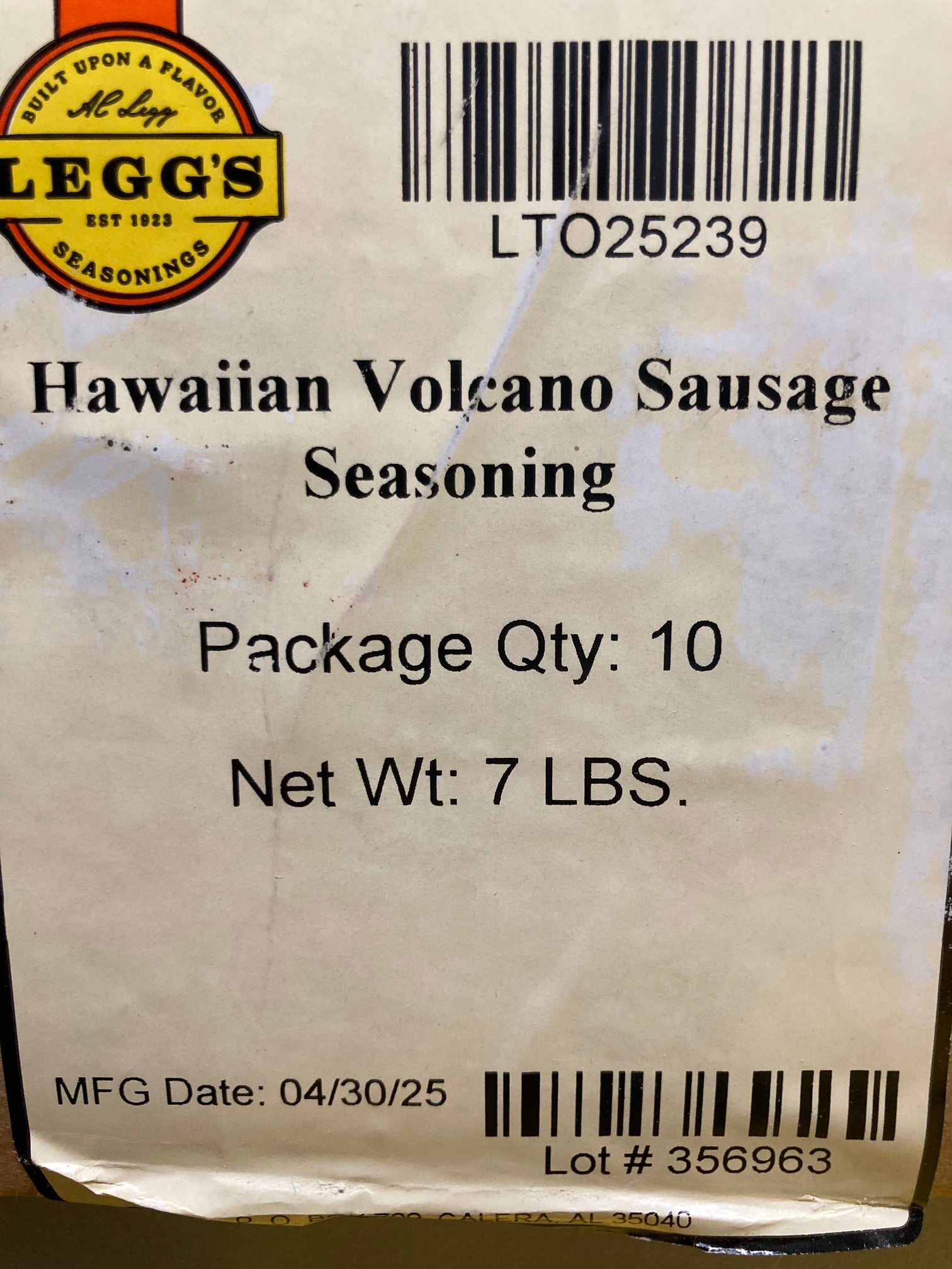 A.C. Legg Hawaiian Volcano Sausage Seasoning – Gulf Coast Seasoning ...